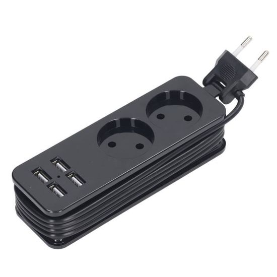 Multiprise - MOTHINESSTO - SFC08 - 2 Prises Rondes - 4 Ports USB - 1200W 10A - Cdiscount Bricolage