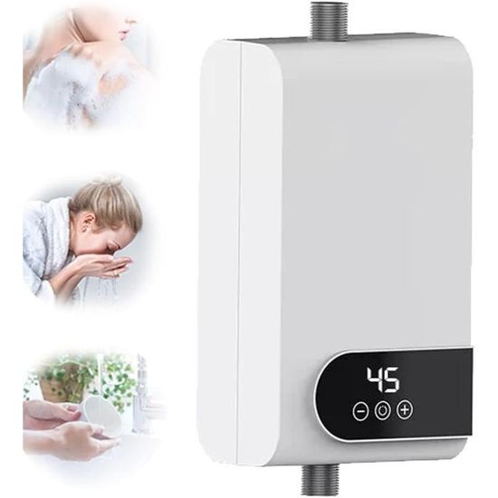 Chauffe-Eau Instantané, Chauffe-Eau Sans Réservoir,Lcd Affichage Numérique,3500W-5500W Prêt À ...