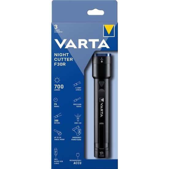 Torche-VARTA-Night Cutter F30R-700lm-Ultra puissante-Resistante au ...
