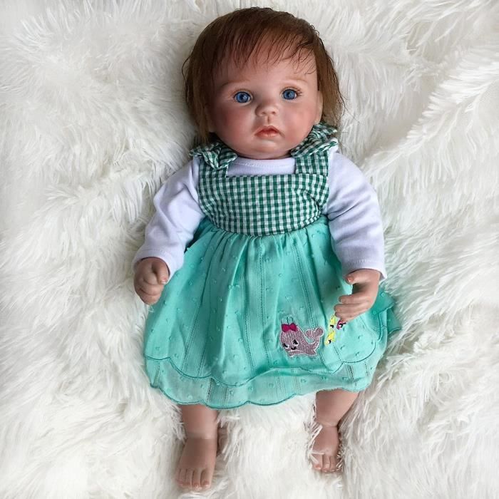 XXBJFMY Raliste Poupe Reborn 15 Pouces 38Cm Reborn Baby Dolls Silicone ...