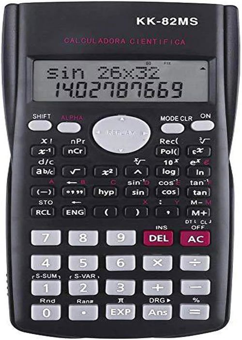 Noir Calculatrice Scientifique avec 240 Fonctions et écran 2 Lignes ...