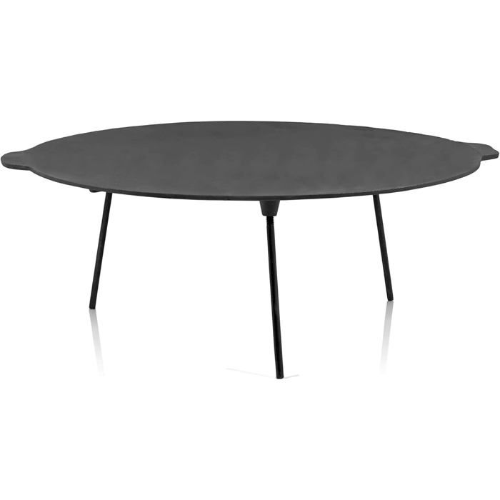 Plaque de cuisson en fonte - Diamètre : 60 cm - Avec 3 pieds - Ronde ...