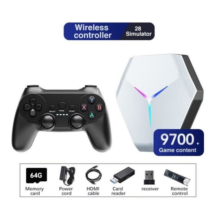 64 Go UNE MANETTE DE JEU-Console de jeu TV rétro X10 Mech, 4K, 8K ...