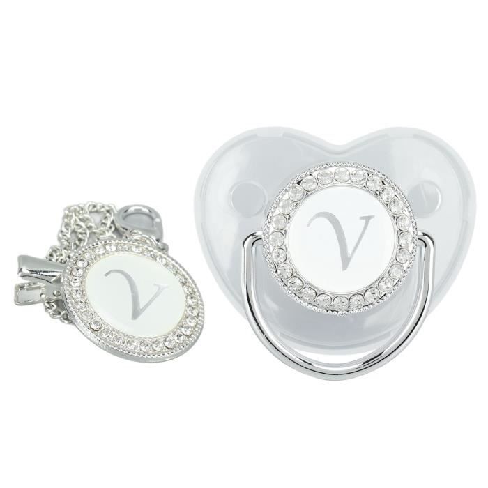 Atyhao Pacifier Silicone Lettres A-Z Bébé Sécuritaire Sans BPA 6-18 ...