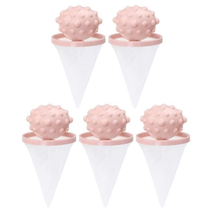 DETACHANT TEXTILE Boule de Machine à laver 5 pièces filtrant la maille ...