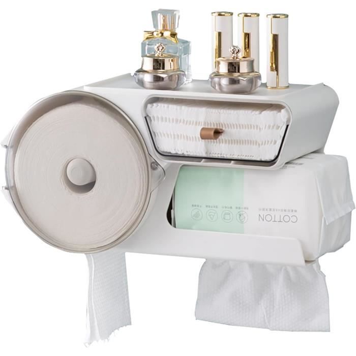 Porte-Rouleau De Papier Toilette Mural Avec Crochets, Support De ...