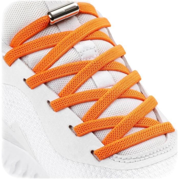 2 Paires Élastiques Lacets avec Fermeture en métal, Plats Élastiques ...