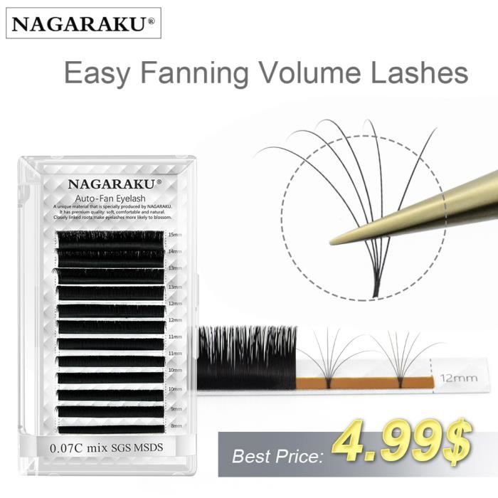 Epaisseur 0 05mm Longueur 15mm extensions de cils, éventails, faciles à ...