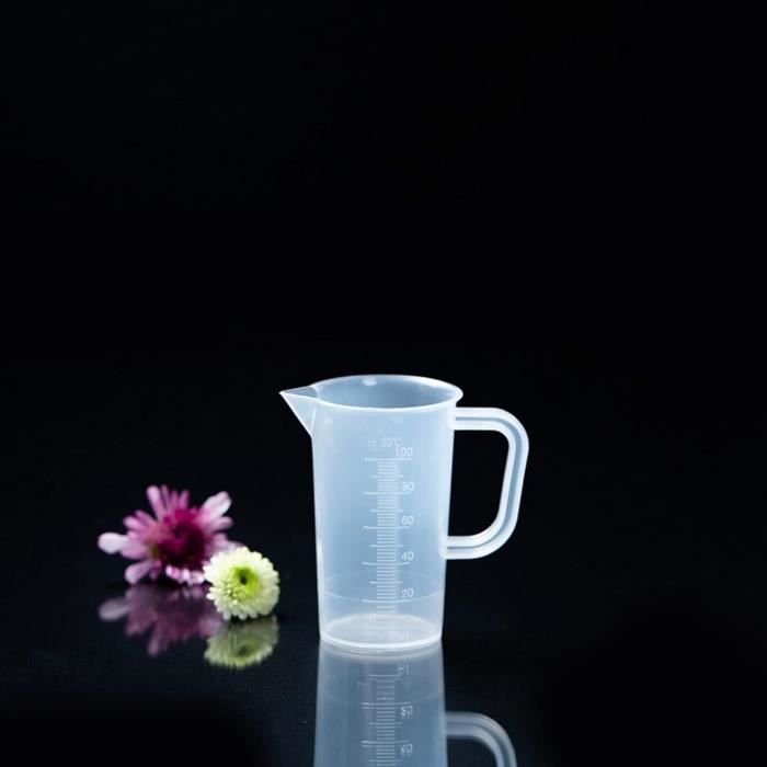 Pichet Doseur En Plastique, 100-250-500-1000 Ml Tasse À Mesurer Graduée En Plastique Transparent ...