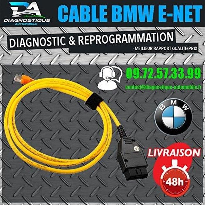 Mister Diagnostic® Cable ENET BMW Série "F" DIAGNOSTIC INPA DIS SSS TIS ...