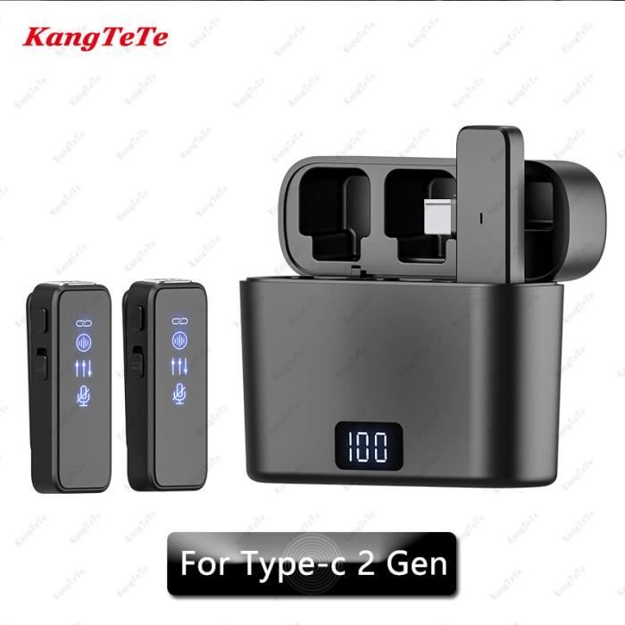 Microphone à revers sans fil Portable,Mini micro,réduction de bruit ...