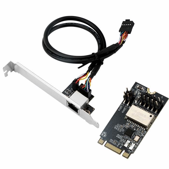 Carte Réseau Pci-E M.2 Vers Gigabit Port Réseau Nvme Rtl8111H Carte Nic ...