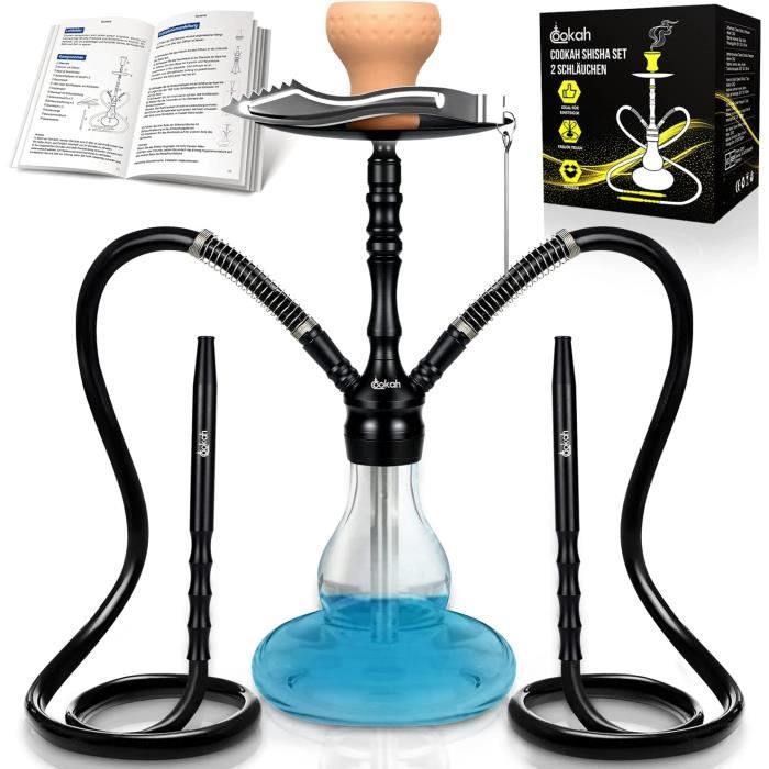 Cookah Kit narguilé avec 2 tuyaux + 2 connecteurs + 2 embouts, pipe à ...