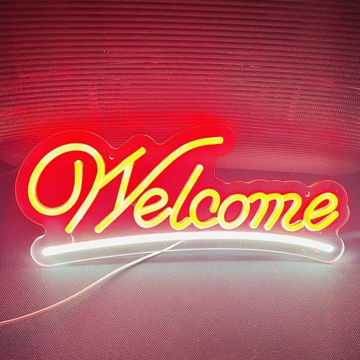 Welcome Neon Light, LED Lère Signe Néons Signes Acrylique LED Signes ...