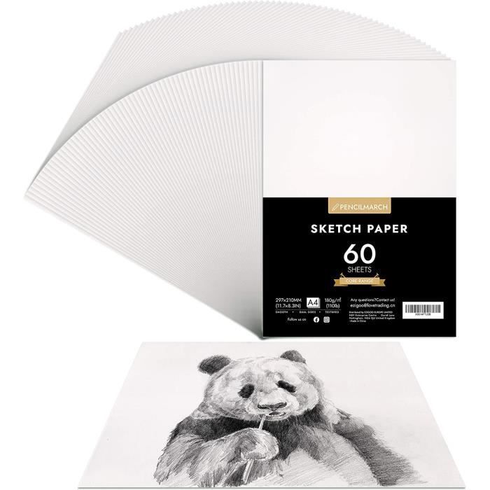 PENCILMARCH Carnet De Croquis A4 Au à Reliure Spirale - 180 Gsm 60 ...