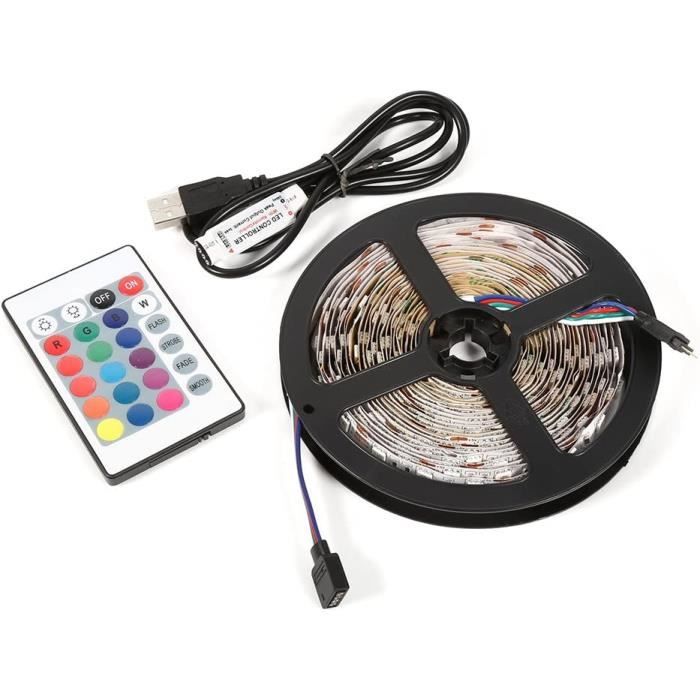 Fydun LED Ruban 5m, LED Chambre RGBW 5050 24V 30LM Multicolore Bandeau De LEDs Alimentation ...