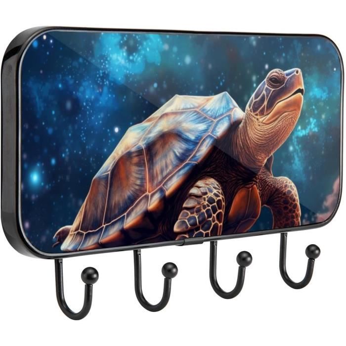 Porte-Clés Mural Décoratif Tortue De Mer, Galaxie, Crochets ...