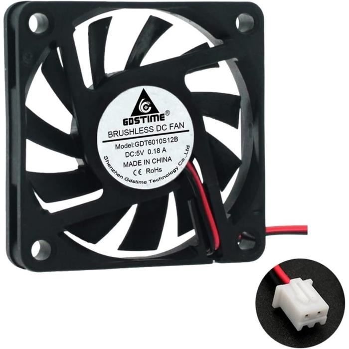 6010 Ventilateur Sans Brosse Dc 5V 12V 24V 60X60X10Mm Ordinateur Pc Boîtier Cpu Ventilateur De ...