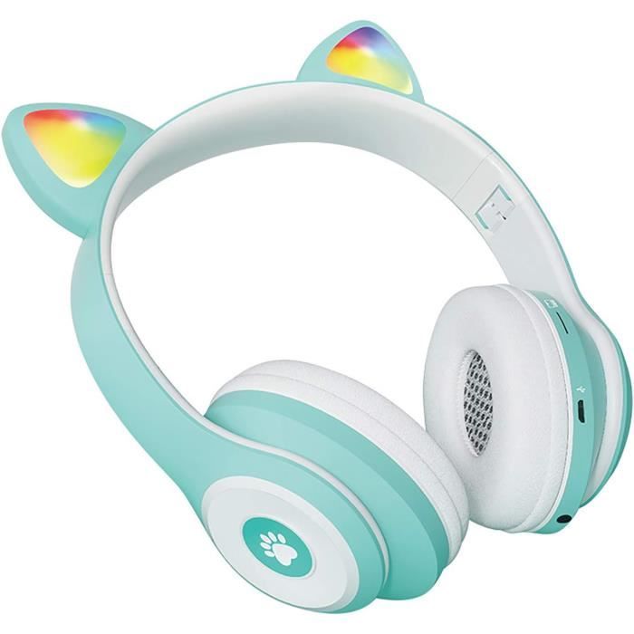 Ct-930 Casque Audio Sans Fil Avec Oreilles De Chat, Led Avec Microphone ...