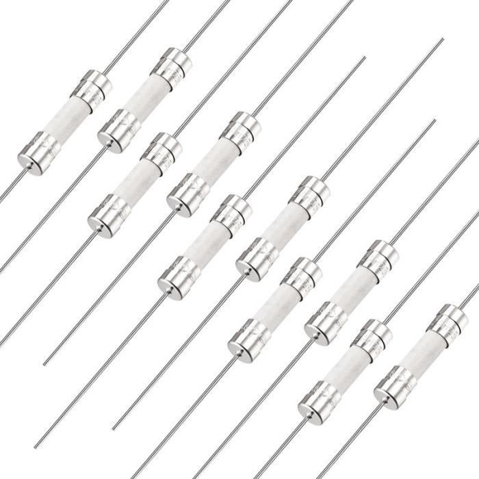 VERYNICE-MAP Coup Lent Fusible Temporisation Fil Conducteur Fusibles Céramique 5mm x 20mm 250V ...
