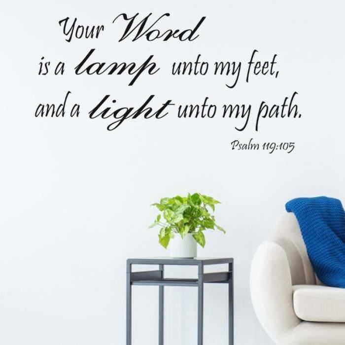 Atyhao autocollant mural PVC Bible Verse Stickers Muraux Citation ...