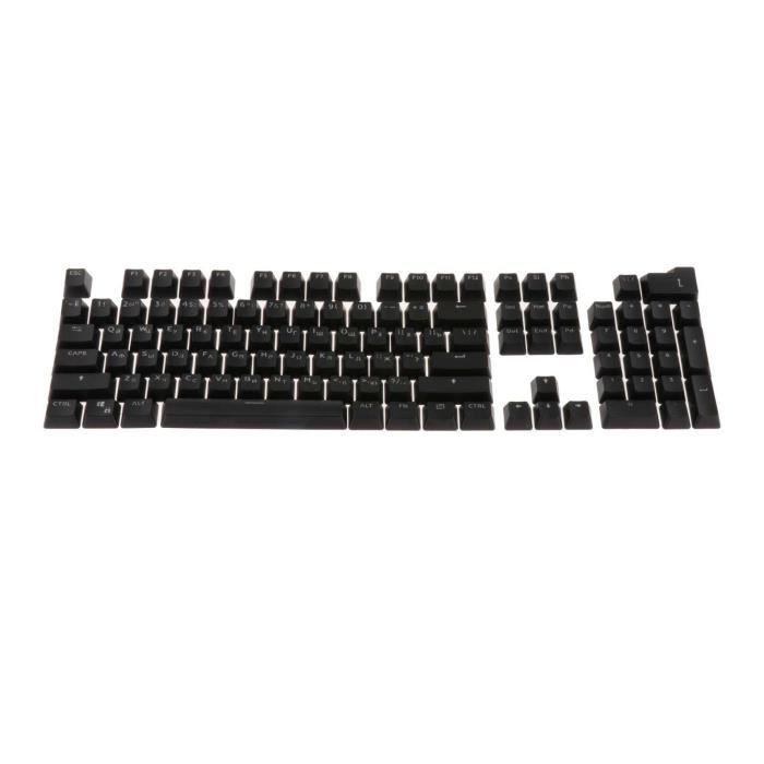 104 Keycaps Set Rétro-Éclairé Translucide Police OEM Profil Keyset pour ...