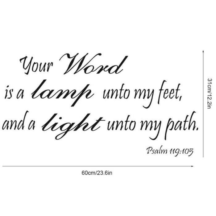 Atyhao autocollant mural PVC Bible Verse Stickers Muraux Citation ...