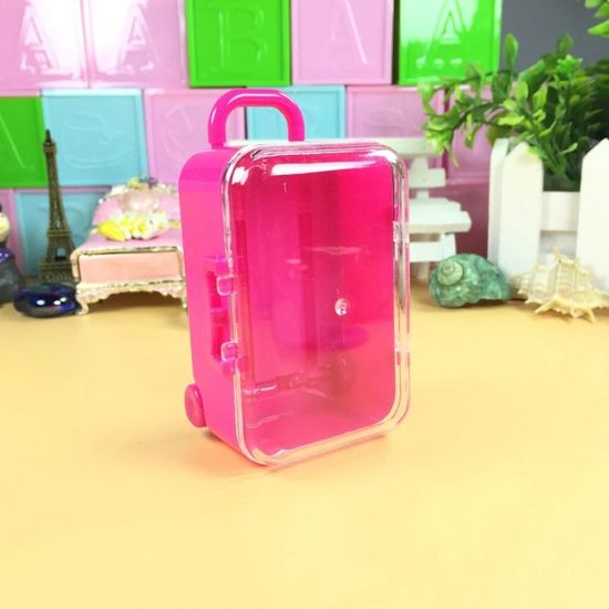 Mini valise de voyage roulante,boîte à bonbons pour mariage,faveurs de ...