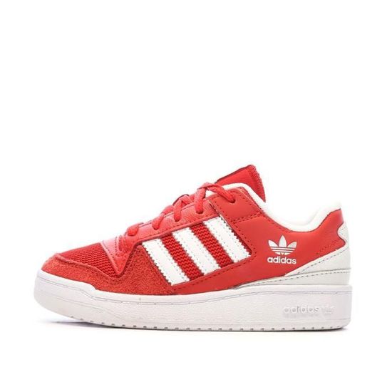 Baskets Rouges/Blanches Garçon Adidas Forum Rouge - Cdiscount Chaussures