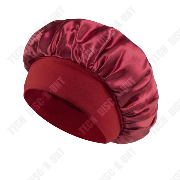 TD Stretchy wide brimmed silk sleeping cap fashion solid color women s hair care cap satin night hair cap hairdressing cap