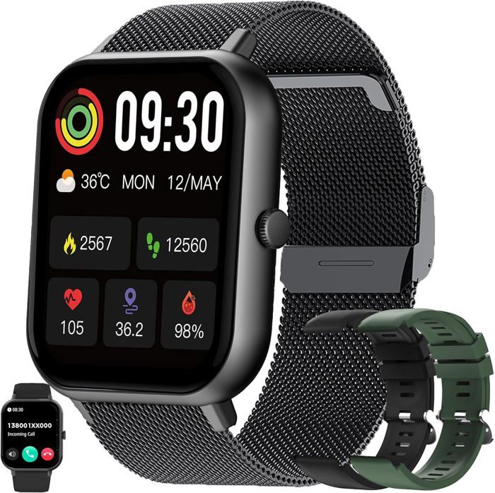 Montre Connectée Femme avec Appel Bluetooth 183" HD Smartwatch avec ...