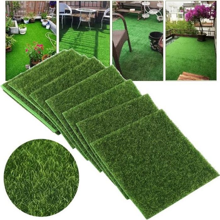 10pcs Pelouse artificielle gazon pelouse jardin micro paysage ornement décor à la maison 15 x ...