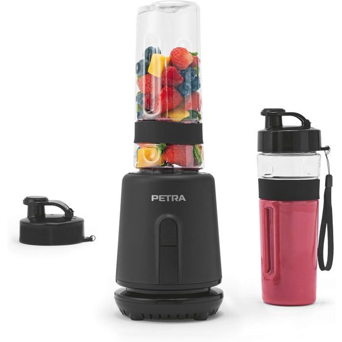 Petra Smoothie Blender 350W, Personal Blender with 2 Bottles 600 ml ...