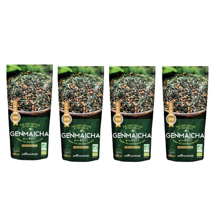 Thé vert bio japonais Genmaicha - Sencha & riz grillé 400 g - Cdiscount ...