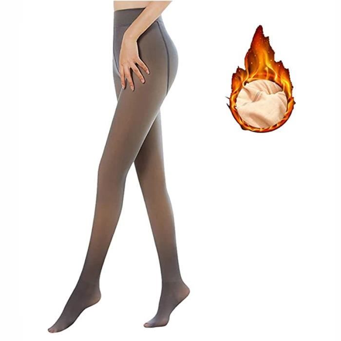 Chaud Toison Collant Doublé Polaire Translucide Slim Extensible pour Femmes Thermiques Collants ...
