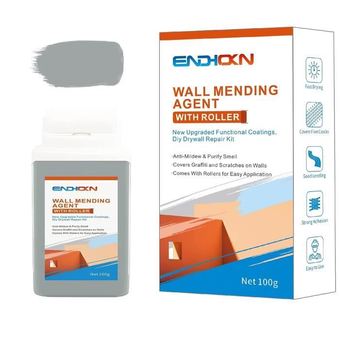 Mastic Mural À Séchage Rapide Avec Rouleaux 100G, Remplissage Mural ...