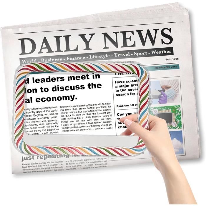 Améliorer La Loupe De Lecture, 3X Loupe Eclairante, Loupe Lecture Pleine Page, Loupe Avec ...