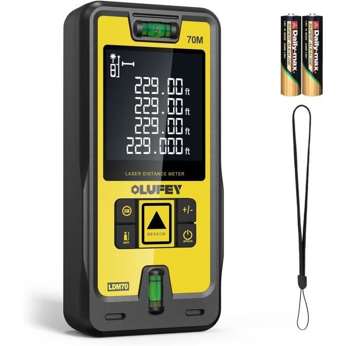Télémètre Laser, Mètre Laser Numerique avec Rétroéclairage LCD Mesure ... Télémètre Laser, Mètre Laser Numerique avec Rétroéclairage LCD Mesure ...