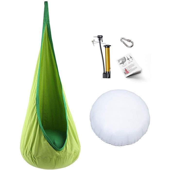 HAMAC Eggdel Hamac Enfant en Coton avec Cousin Plastique Gonflable ...