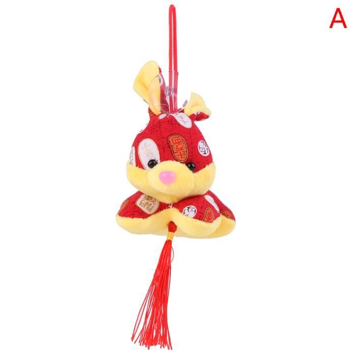 Lapin en peluche de dessin animé année, 1 pièce, jouets pour enfants ...