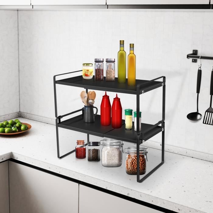 MEUBLE ETAGERE, rack de stockage multifonctionnel en couches, 2 couches ...