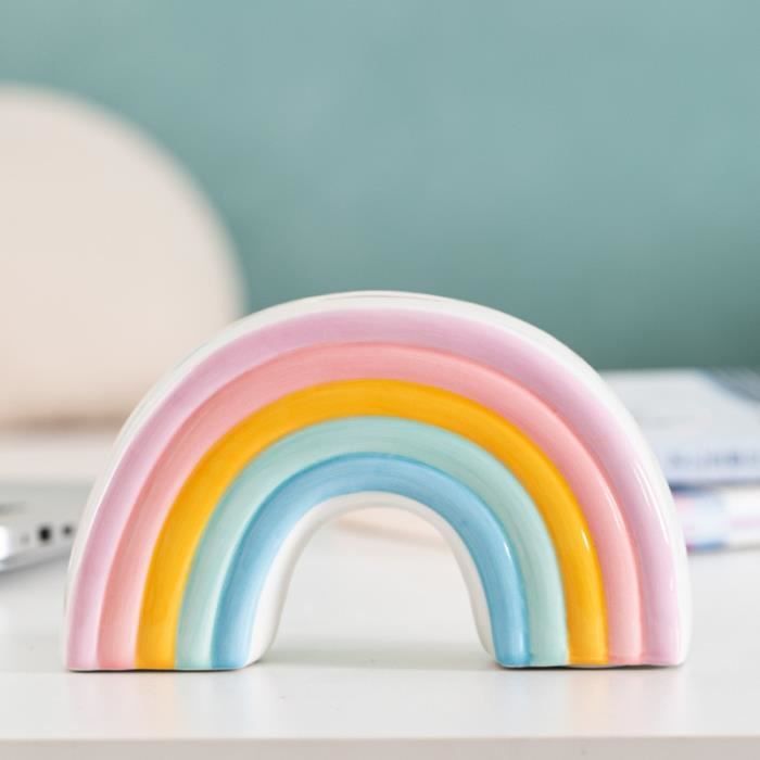 Piece - Monnaie Ceramic Rainbow Piggy Bank Home Decor Living Room TV ...