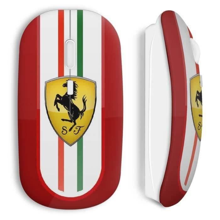 Souris Sans Fil - Ferrari - Logo Italie - Rouge - Compatible Mac et PC ...