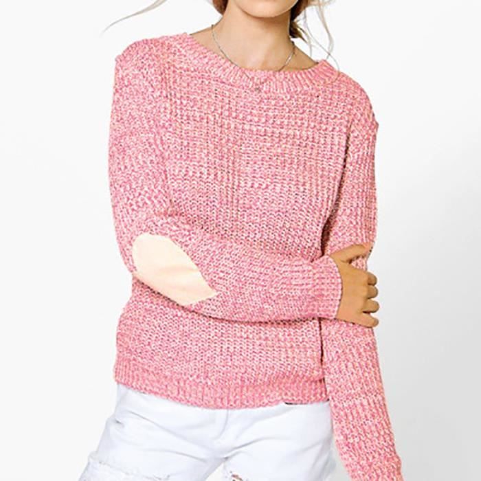 Pull femme de marque Col XXS,Blanc/rose Blanc/rose - Cdiscount Prêt-à ...