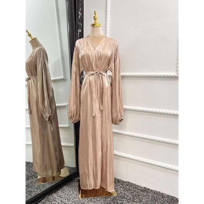 Été ballon manches ouvert Abaya femmes robes africaines chatoyant ...