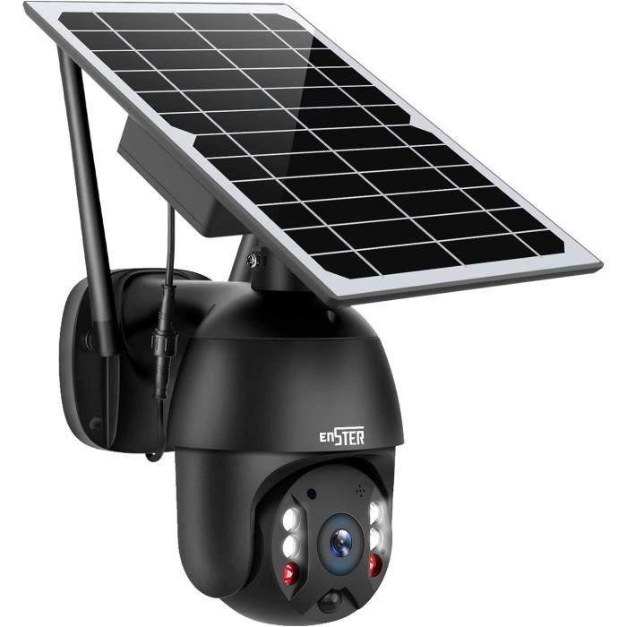 Caméra Surveillance Sans Fil Extérieure, Caméra Solaire Wifi Autonome Ptz Avec Panneau Solaire ...