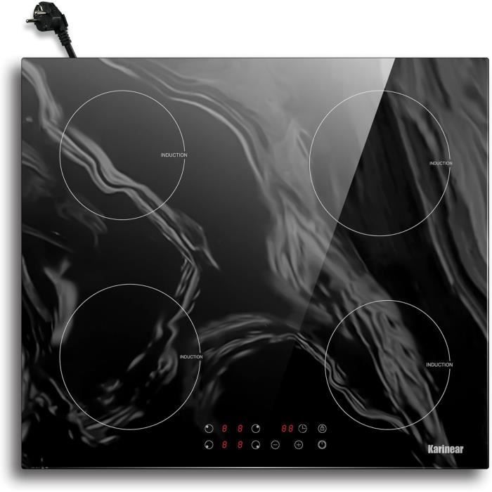 Plaque Induction 4 Feux Encastrable Avec Prise, 3500W, Plaque De ...