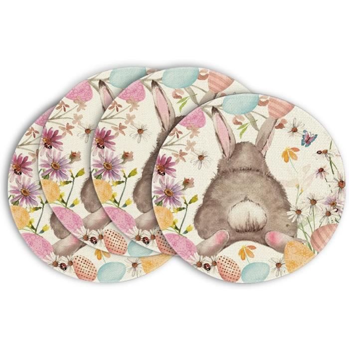 Artoid Mode Lot de 6 sets de table en forme de lapin de Paques - 37 cm ...