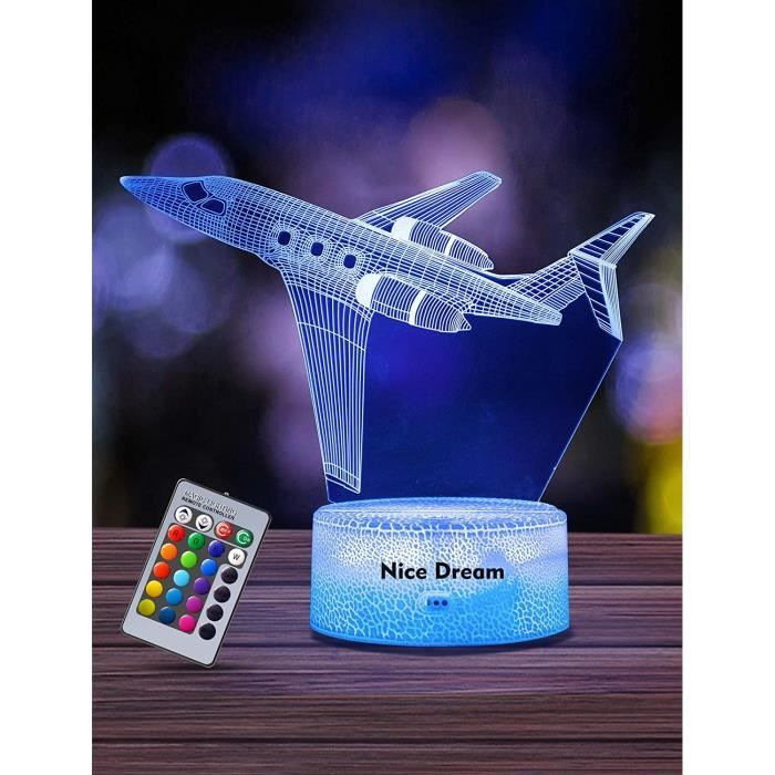 Nice eam Avion Veilleuse Pour Enfants, Lampe Illusion 3D LED Lère ...
