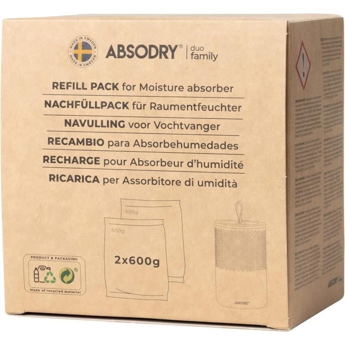 Absodry Duo Family Moisture Absorber Bag Refill 2X600G[b437 ...